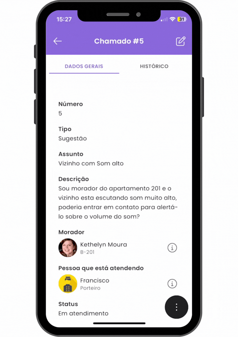 Chamados: Como atender um chamado via app?